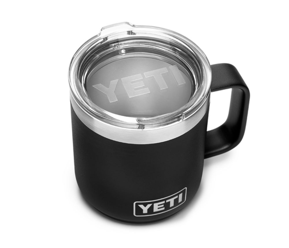 Yeti 10 oz mug with handle tumbler cup black The Cooler Box Yeti 10 oz mug with handle tumbler cup black The Cooler Box