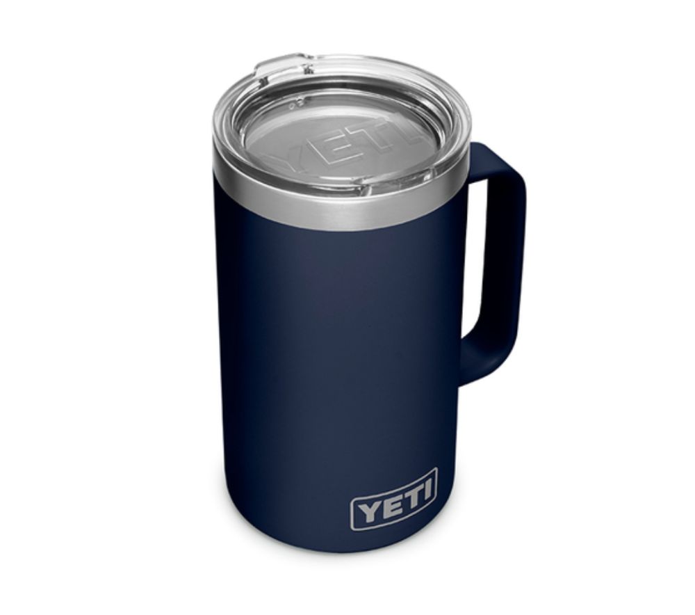 Yeti 20 oz mug with handle tumbler cup navy blue The Cooler Box